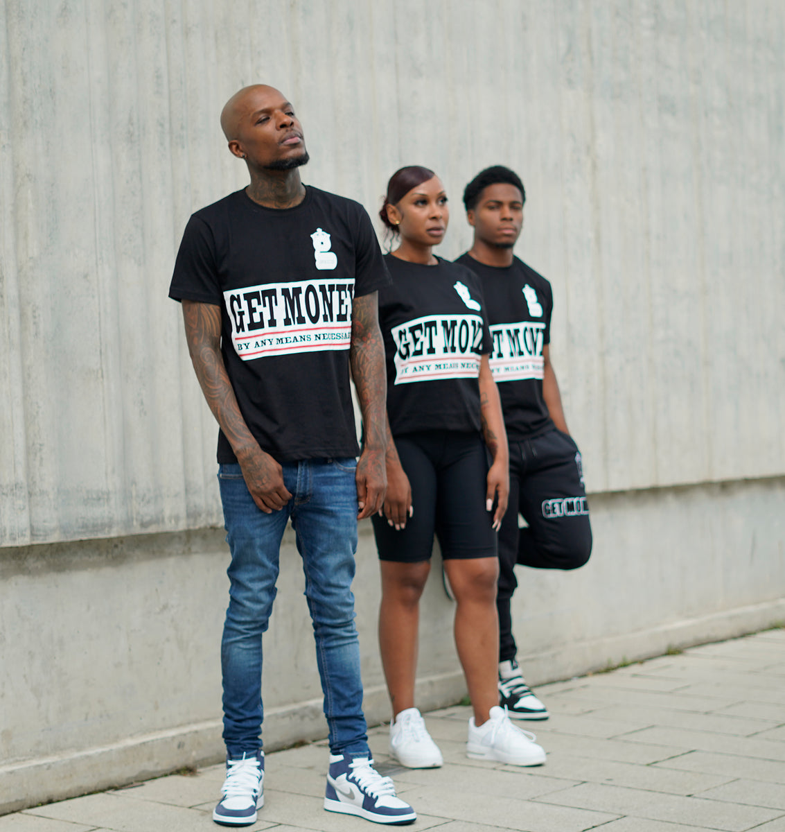 'GET MONEY BY ANY MEANS NECESSARY' T-Shirt Black – Get Money Clothing